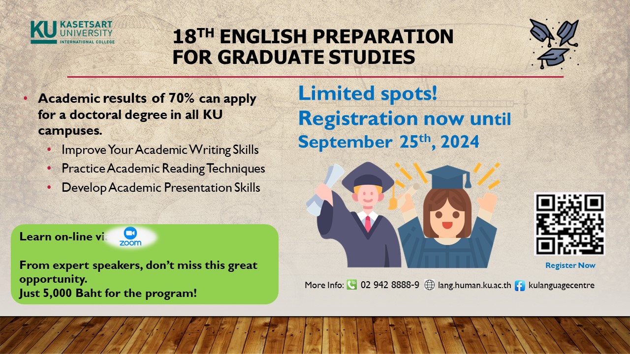 18ᵗʰ ENGLISH PREPARATION FOR GRADUATE STUDIES - KUIC – Kasetsart ...