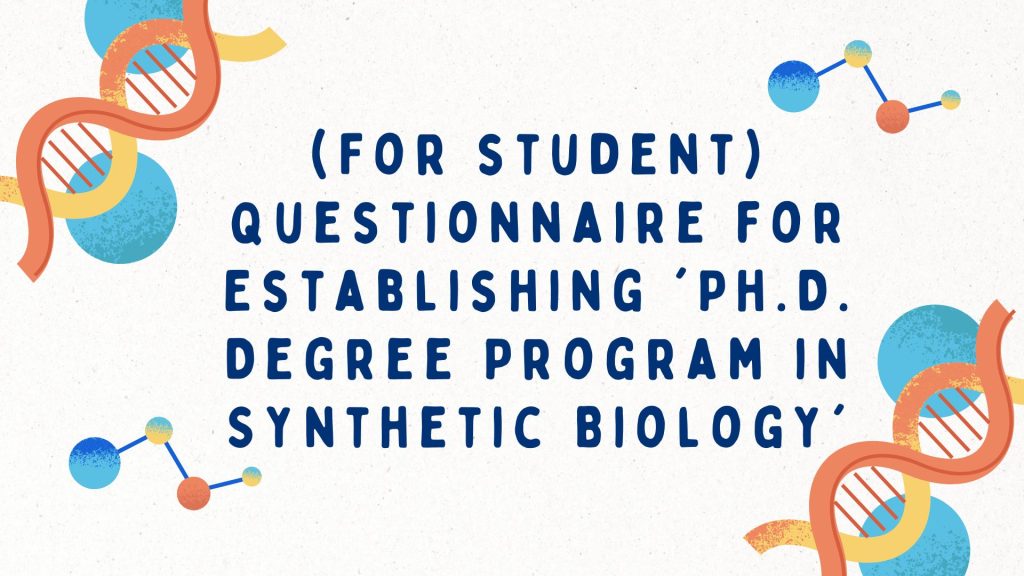 (For student) Questionnaire for Establishing 'Ph.D. Degree Program in ...